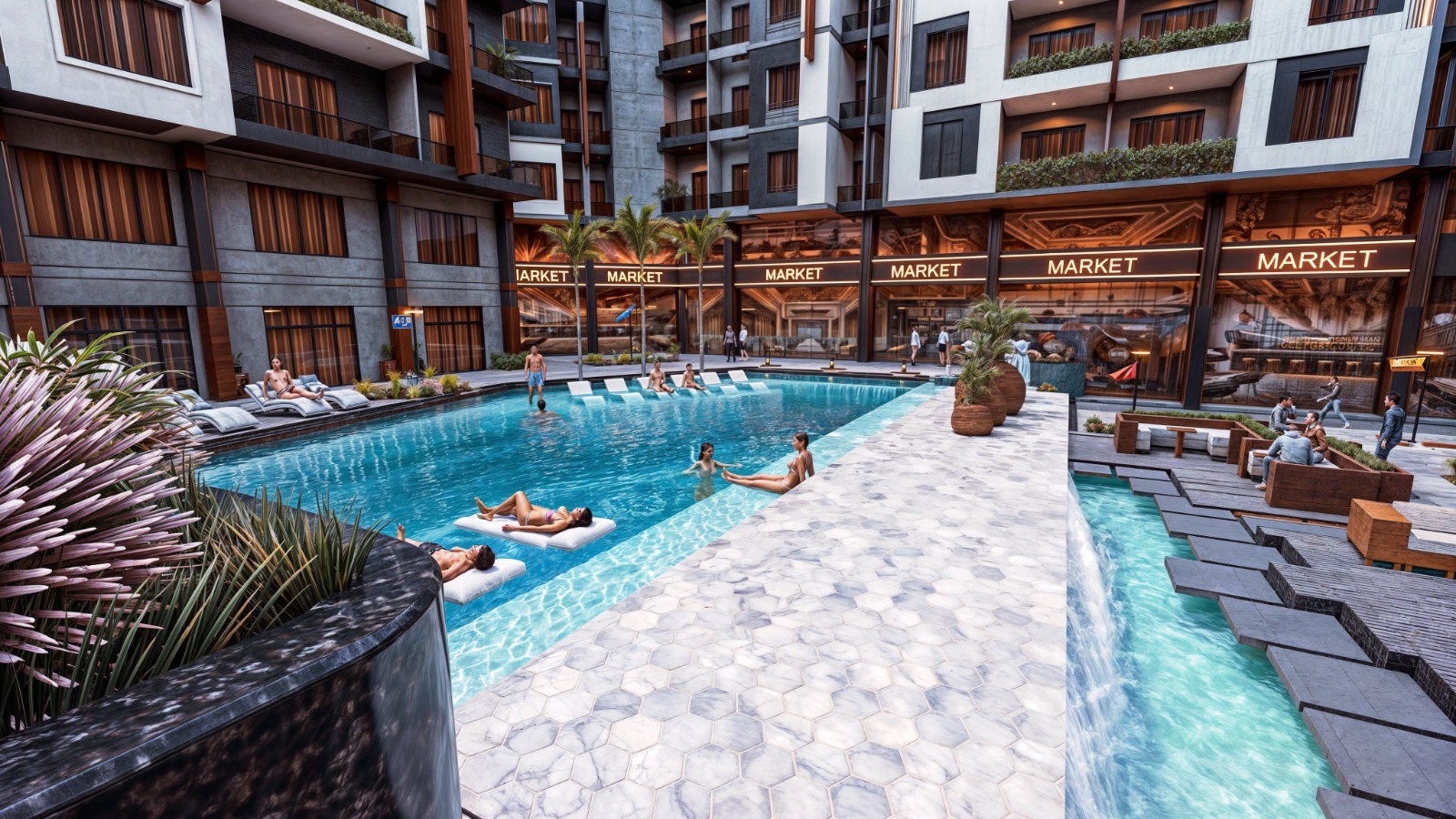 Iconic Resort AL_Hadaba street in Hurghada . (Egypt, Al Bahr al Ahmar ...