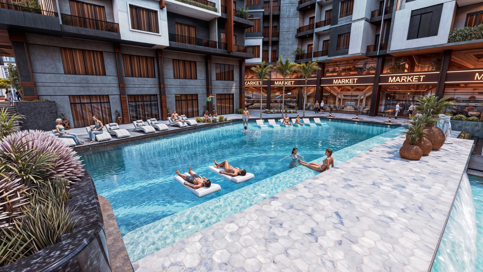 Iconic Resort AL_Hadaba street in Hurghada . (Egypt, Al Bahr al Ahmar ...